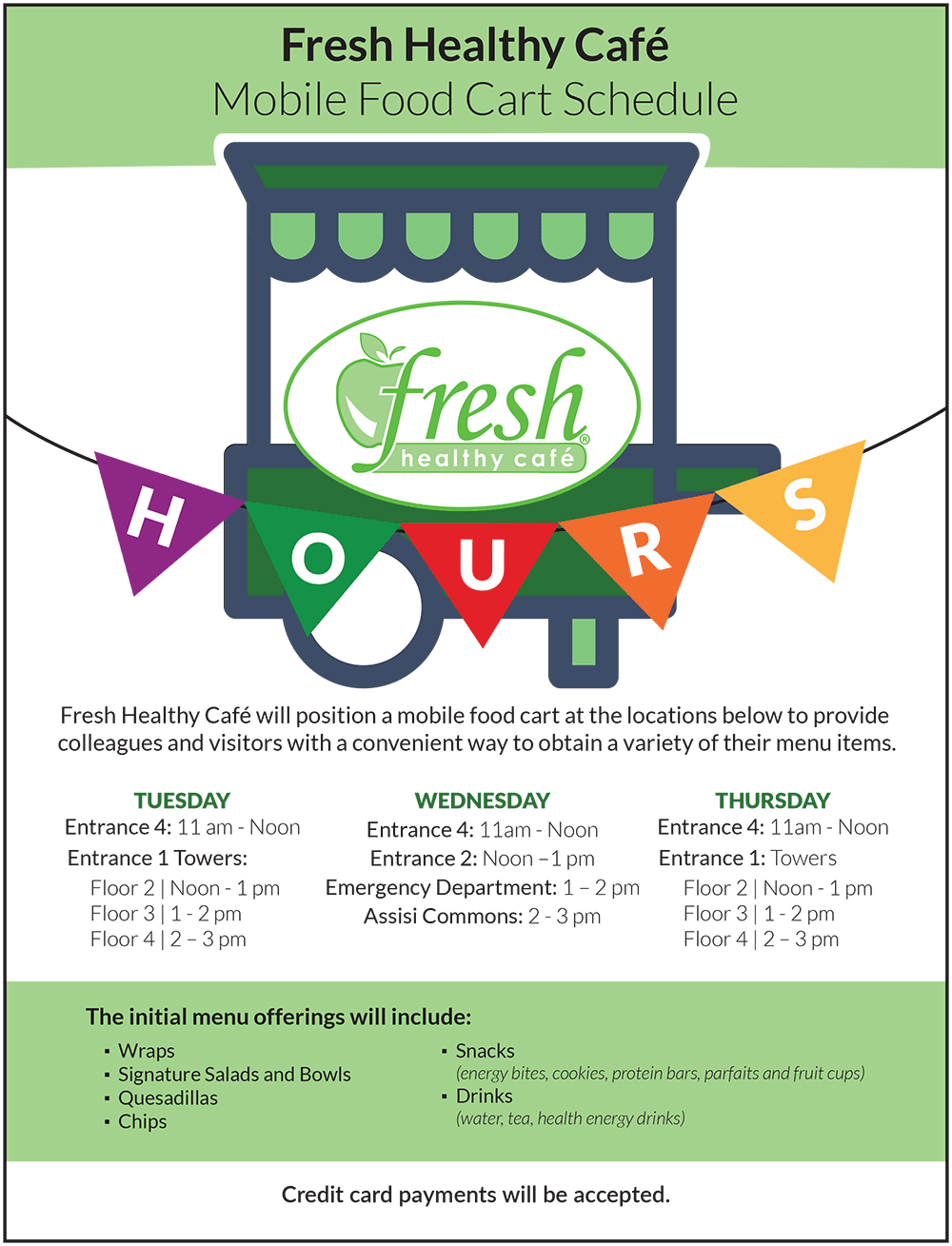 Fresh Healthy Café Mobile Cart - Saint Francis Healthcare System